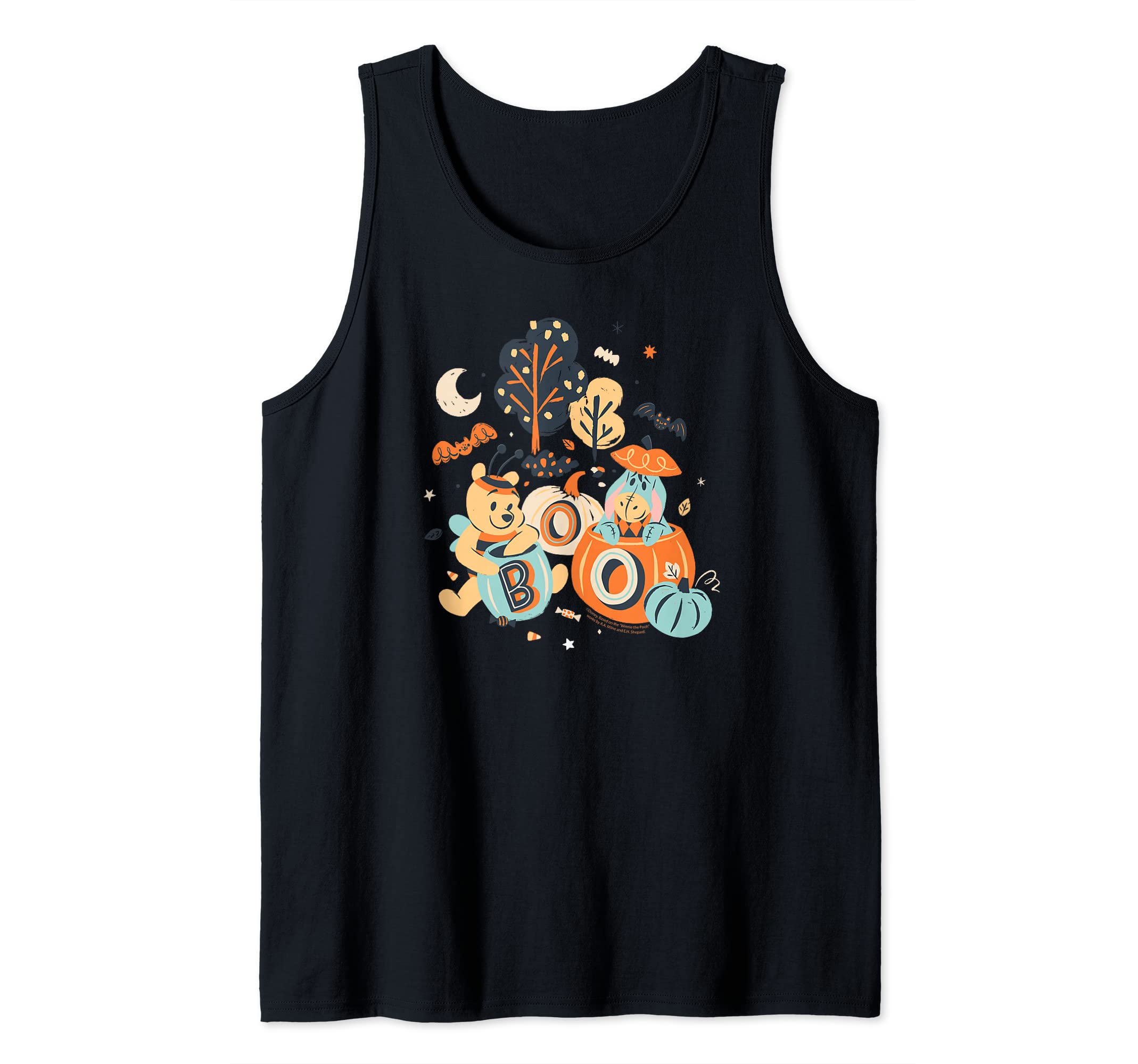 Amazon.com: Disney Winnie the Pooh and Eeyore Halloween Boo Tank Top ...