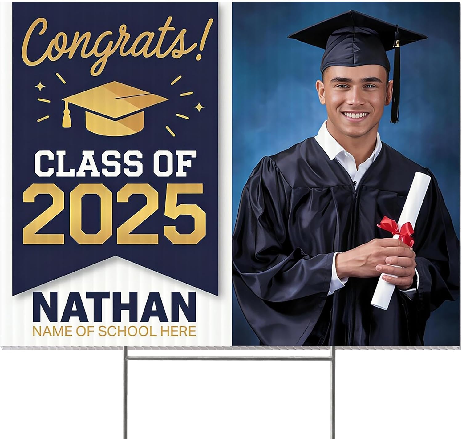 Amazon.com : 24"x18" Custom Graduation Yard Sign, Personalized Class of ...