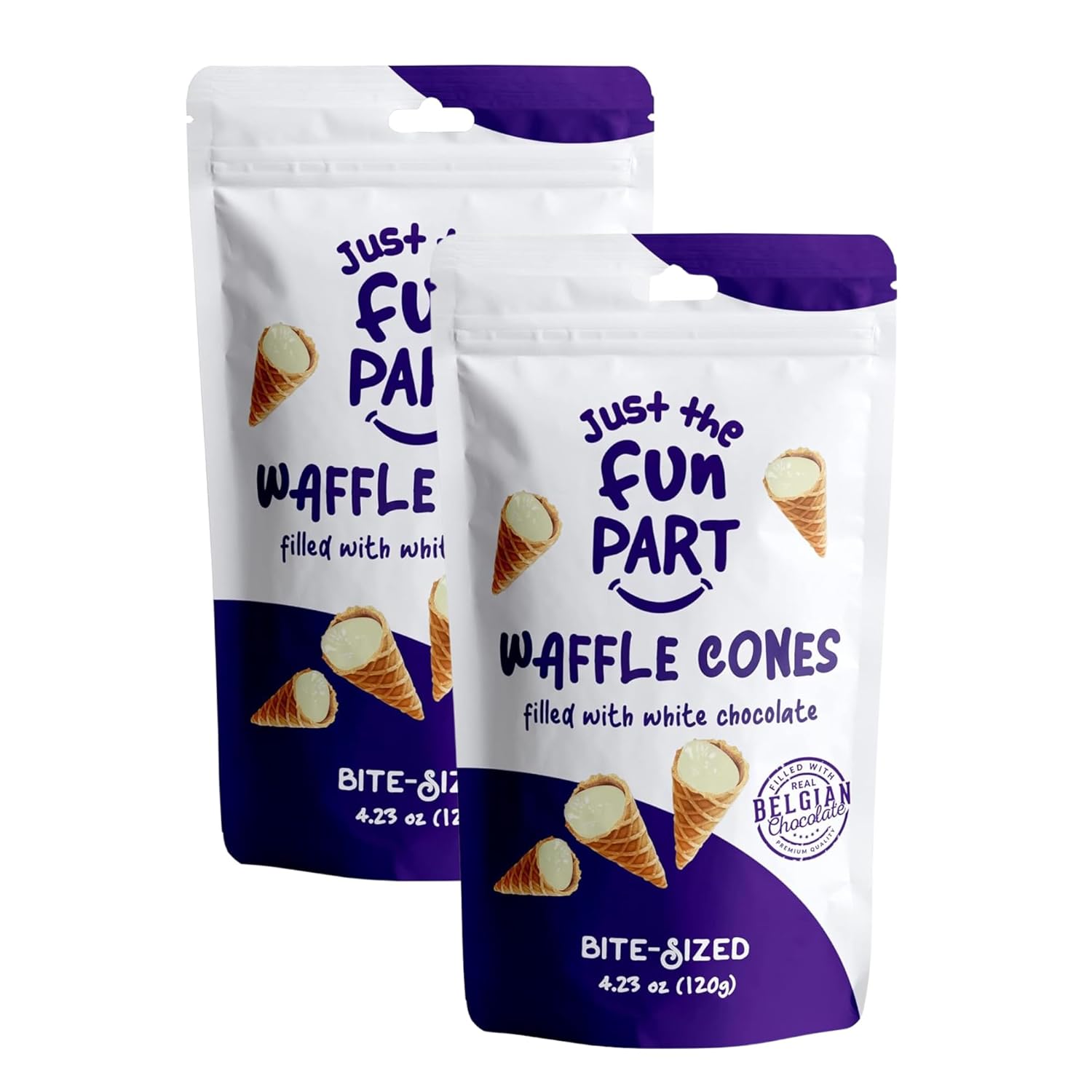 Amazon.com: Just The Fun Part | Bite-Size Crispy Mini Waffle Cones ...