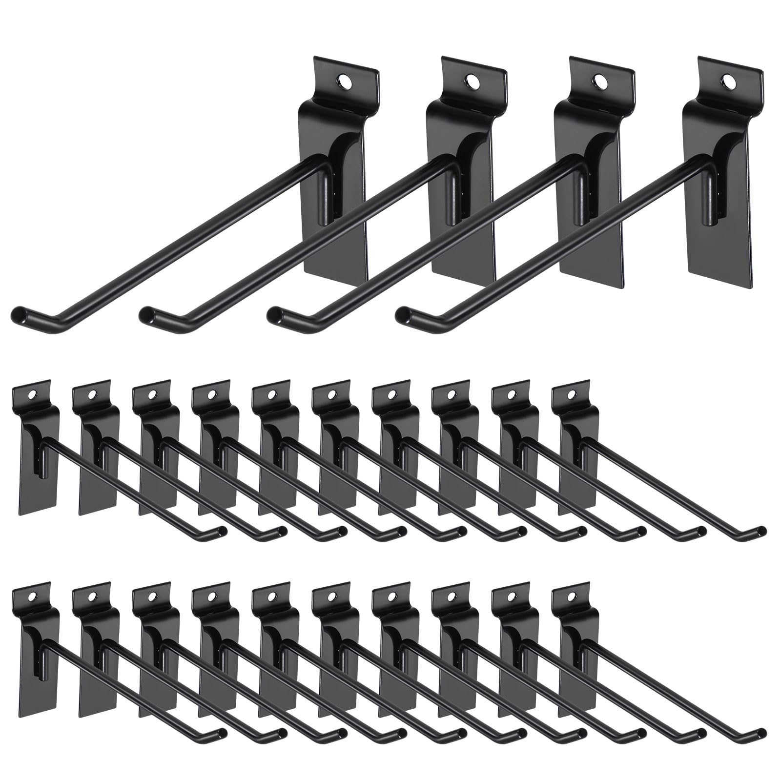 Amazon.com: HARFINGTON 60pcs Slat Wall Hooks 10" Length Metal Pegboard ...