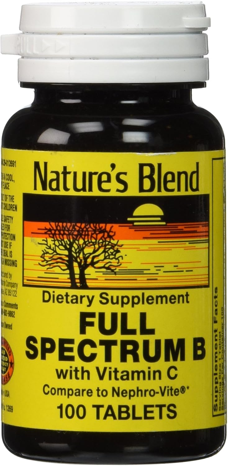 Amazon.com: Nature's Blend Full Spectrum B with Vitamin C, 100 Count ...