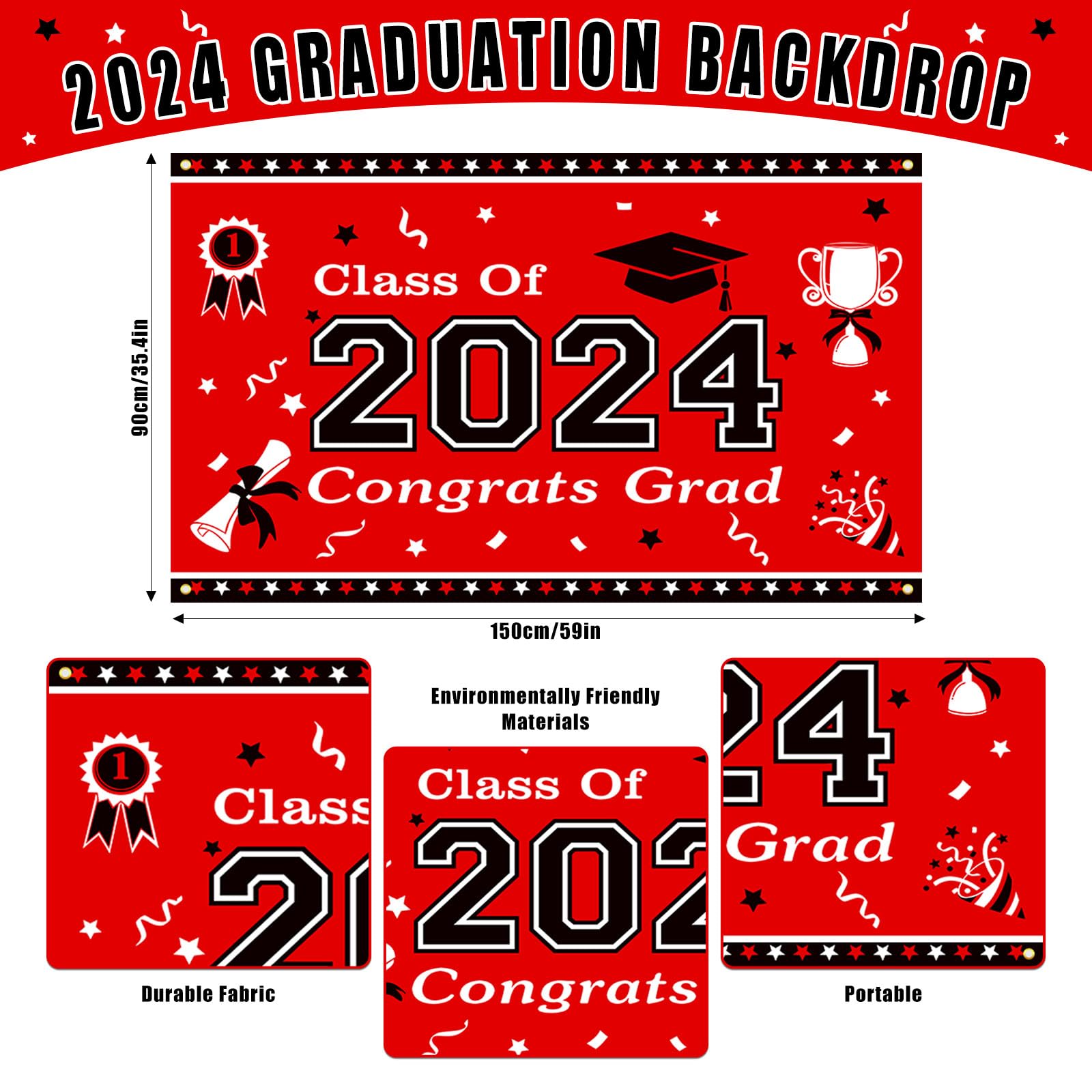 Snapklik.com : 2024 Graduation Party Decorations Red Themed - Class Of ...