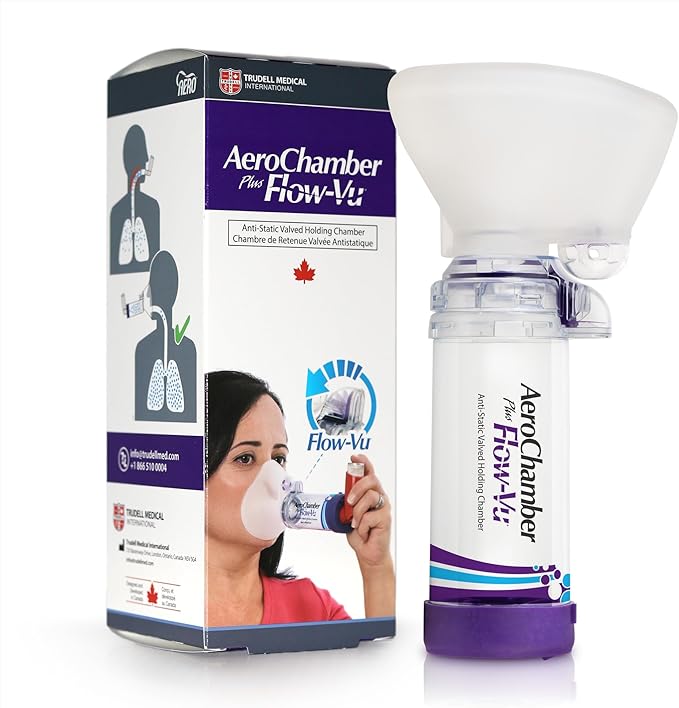 AeroChamber Plus Flow-Vu inhaler spacer - adult small mask : Amazon.ca ...