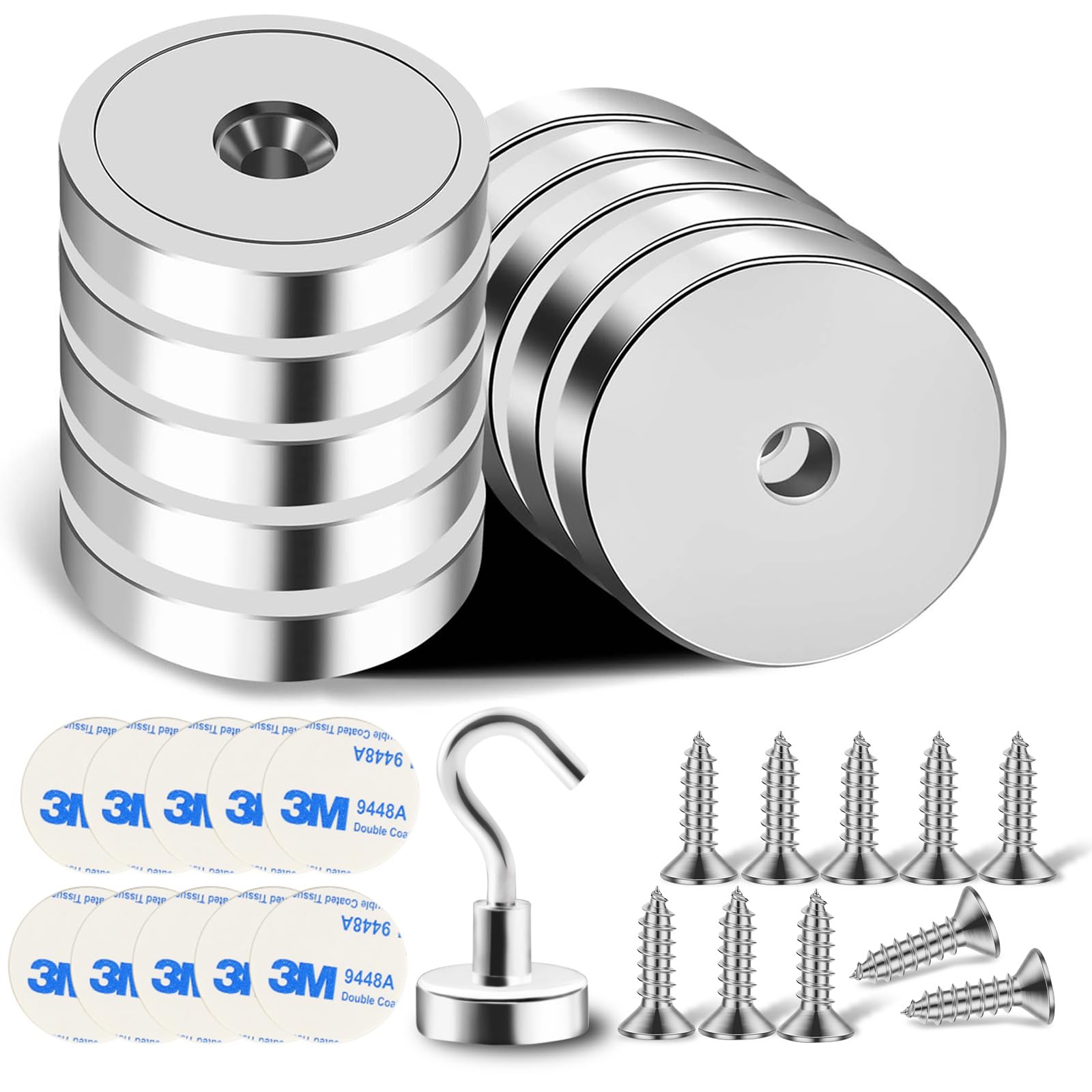 UnicornMAG 1.26" Neodymium Rare Earth Magnet 10 Pack - Strong Mounting ...