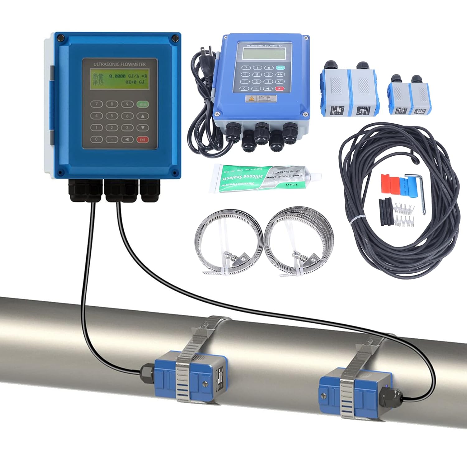 Ultrasonic Flow Meter TUF-2000B Liquid Water Flow Control Meter ...