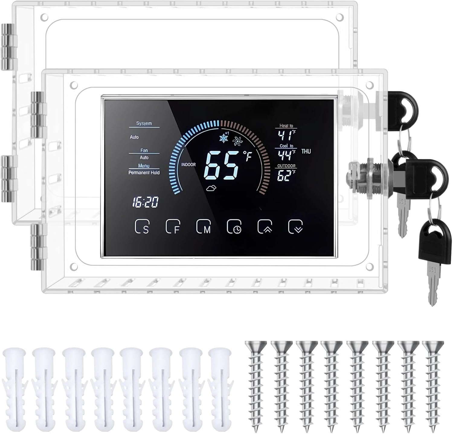Amazon.com: 2 Pcs Universal Thermostat Lock Boxes, Small Thermostat ...