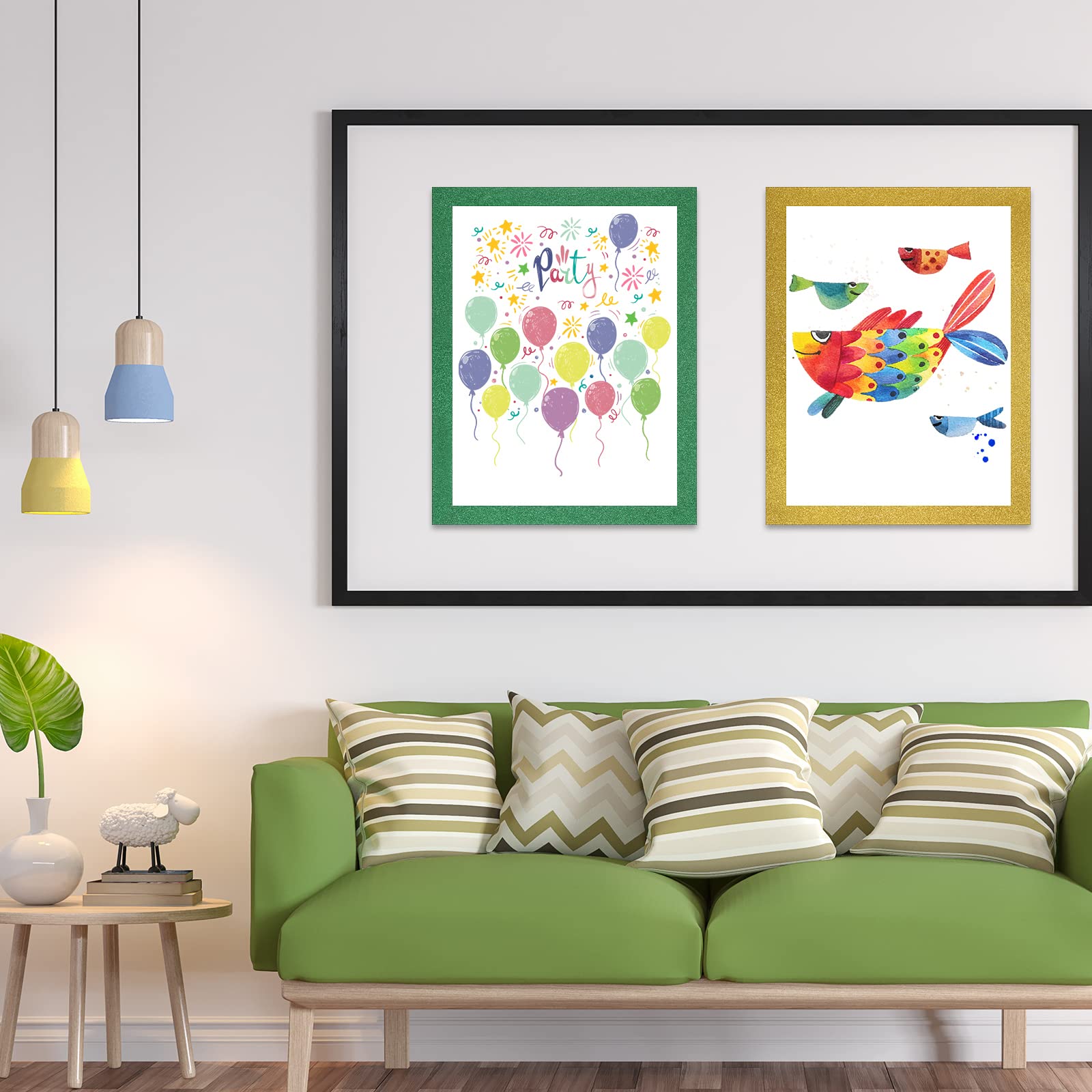 Snapklik.com : 64 Pieces 11" X 14" Glitter Poster Board Glitter Frame ...