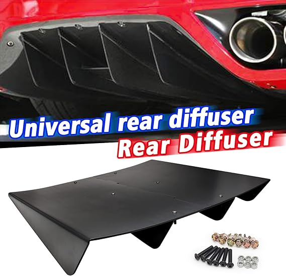 Amazon.com: WENJTP 21.8" ×18.8“ Universal Rear Bumper Lip Diffuser Car ...