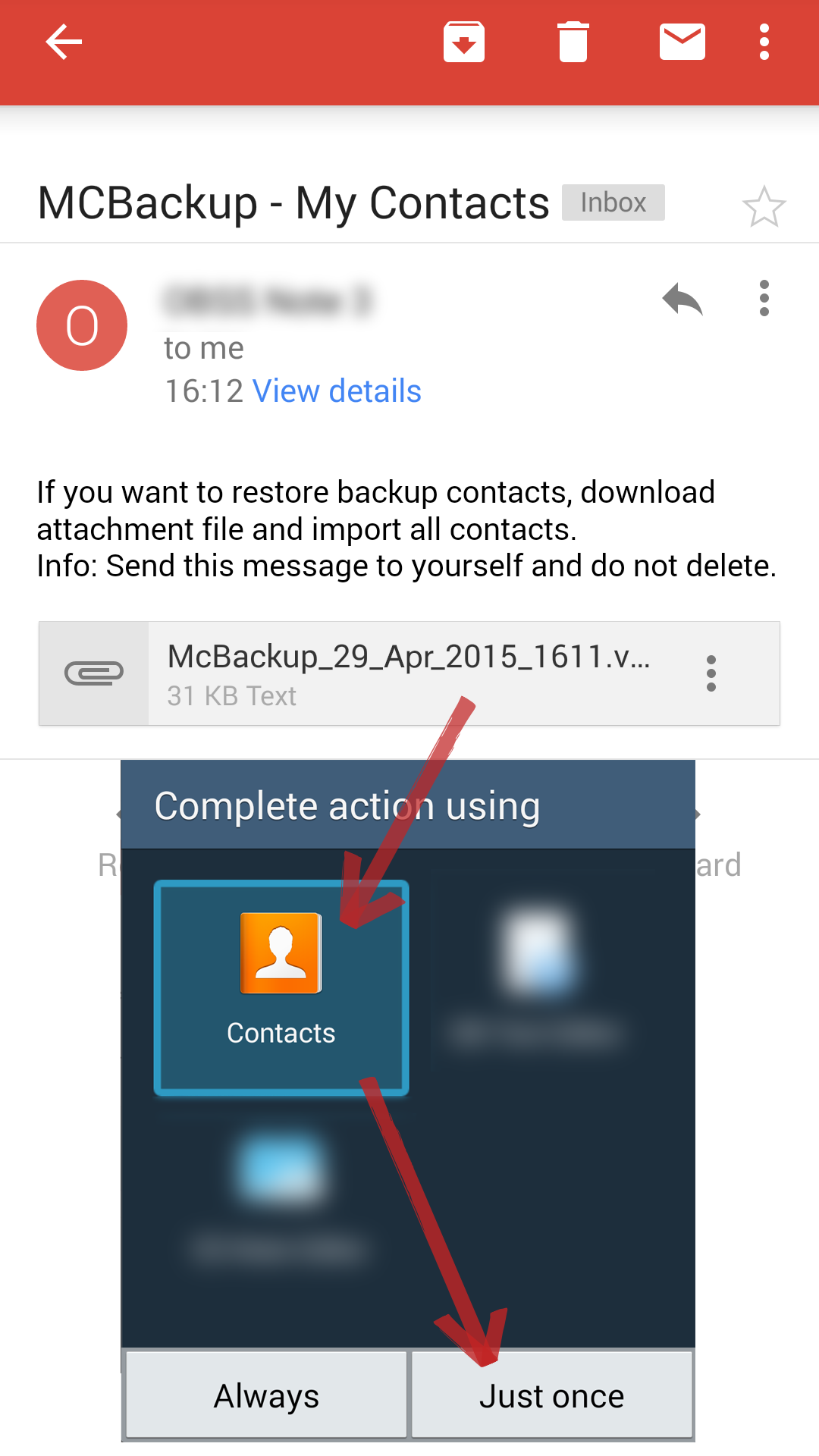 MCBackup - My Contacts Backup - App on the Amazon Appstore