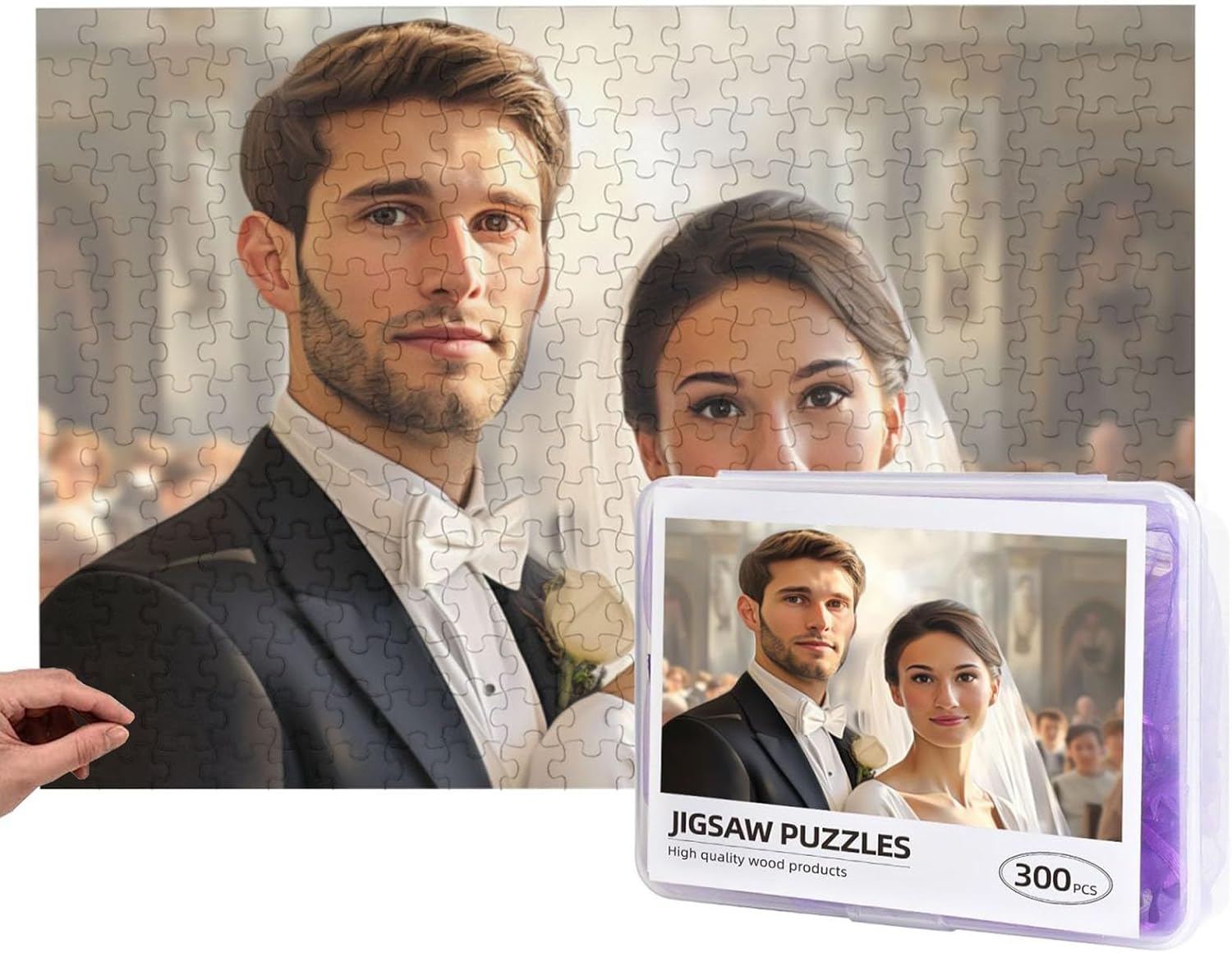 Amazon.com: Custom Jigsaw Puzzle from Photo 1000/500/300 Pieces ...