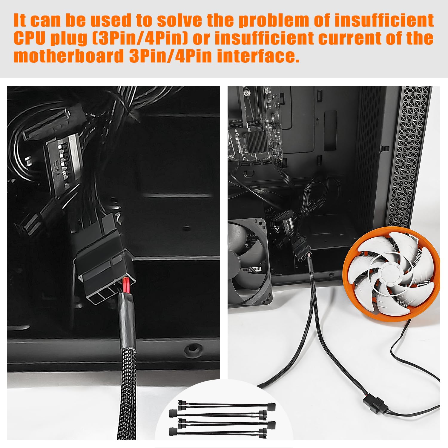 Pc Case Fan Molex Wiring 1pcs 4 Pin Molex To 3 Pin Fan Power Cable