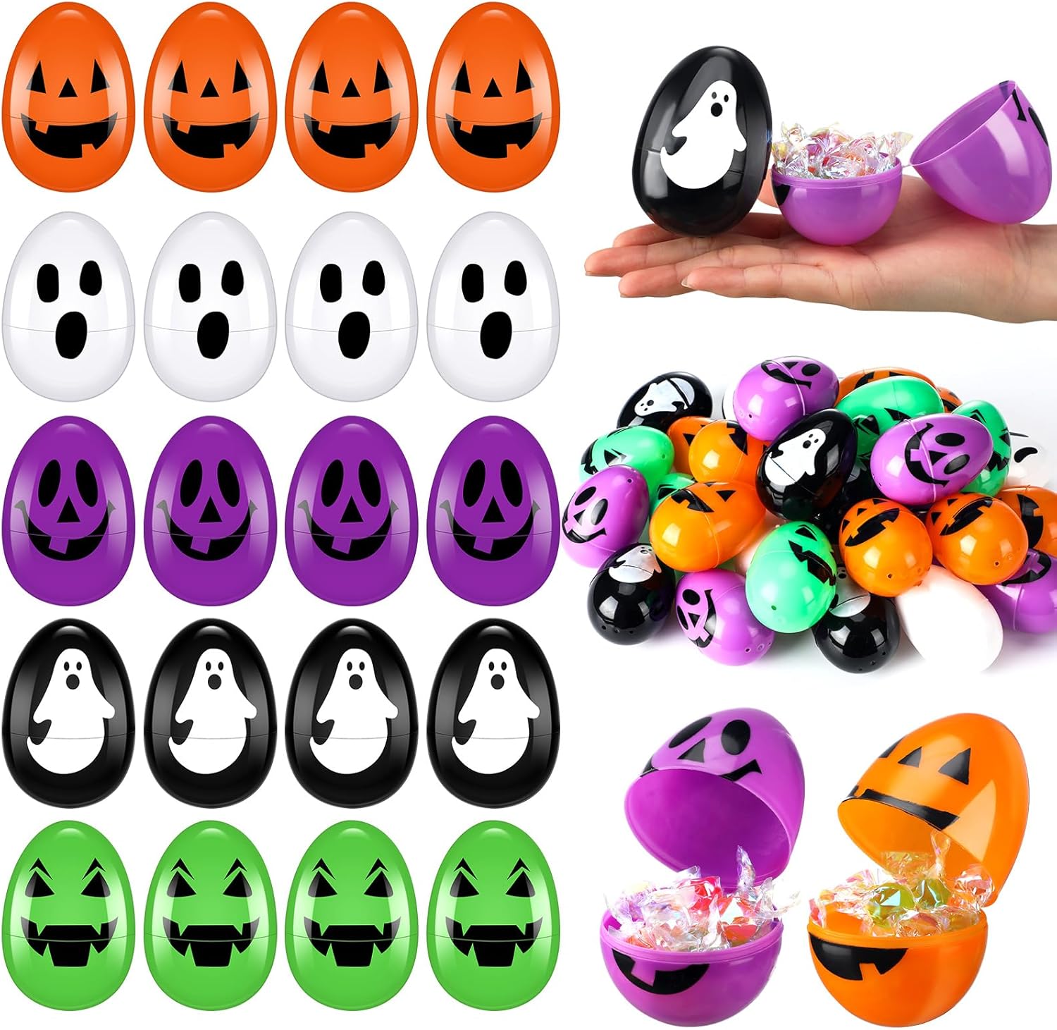 Amazon.com: Libima 200 Pcs Halloween Skull Easter Eggs Bulk Halloween ...