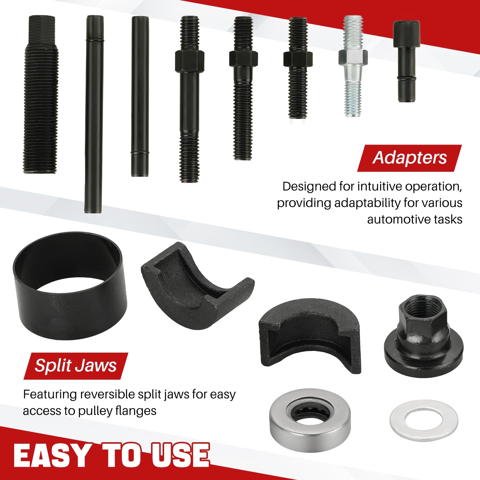 Snapklik.com : DASBET Power Steering Pulley Puller Installer Kit 12PCS ...