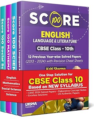 Buy Disha Combo (set of 4 Books) Score 100 Science, Mathematics ...