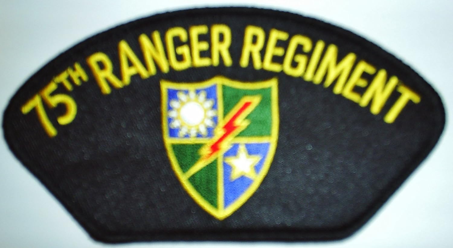 Amazon.com: 75TH RANGER REGIMENT W/ EMBLEM BLACK PATCH(Can be sewn or ...