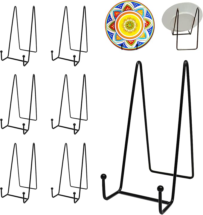 Amazon.com: Goalfly 7 Pack 8 Inch Large Plate Stands for Display, Metal ...
