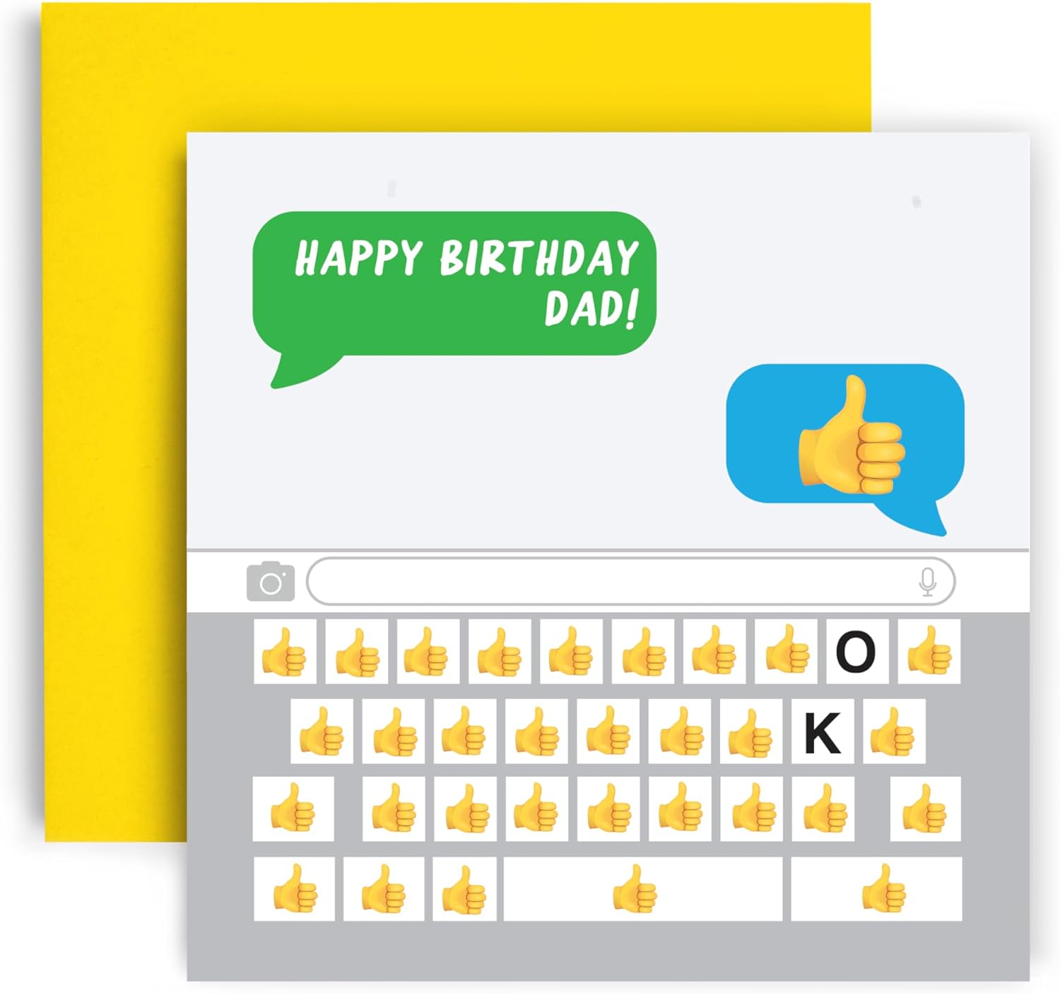 Huxters Birthday Card for Dad and Him – Funny Dad Emoji Keyboard ...