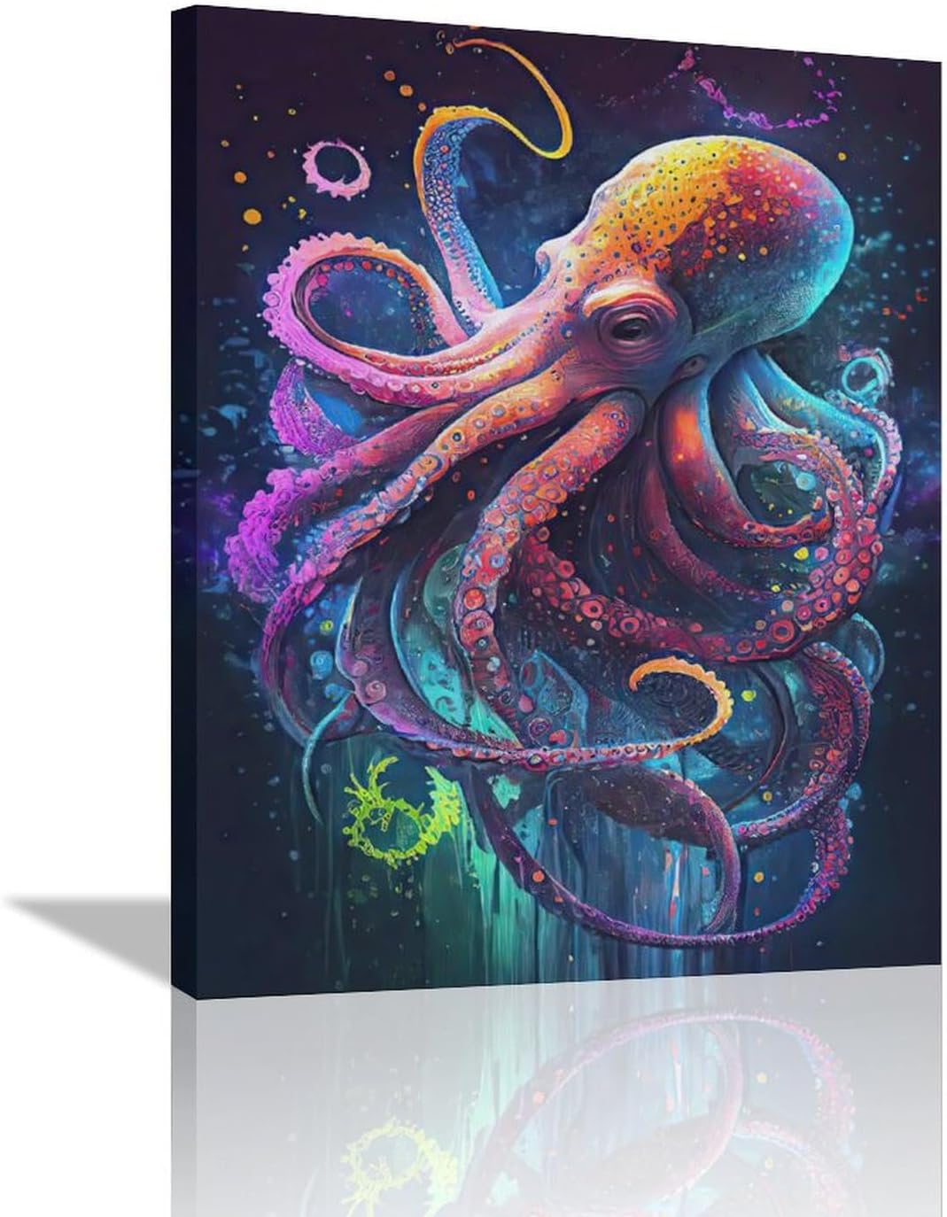Amazon.com: Octopus Canvas Wall Art Ocean Sea Painting Pictures Wall ...