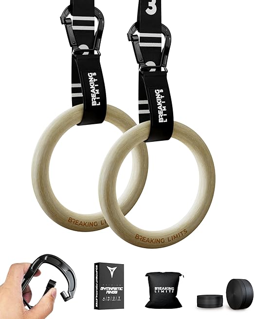 BREAKING LIMITS Gymnastics Rings - Adjustable Straps with Quick Release ...