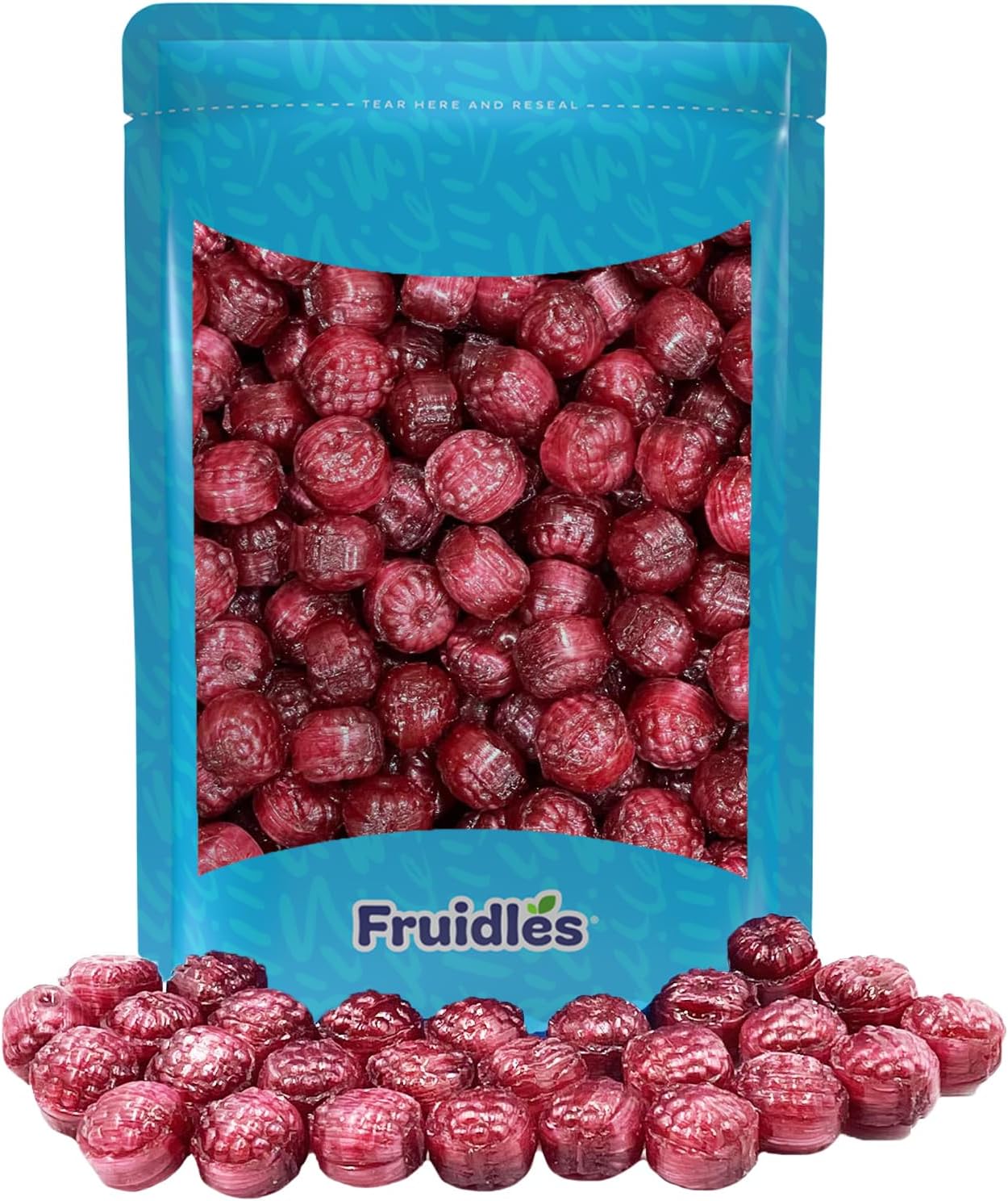 Amazon.com : The Dreidel Company Filled Raspberries Candies, Round Hard ...