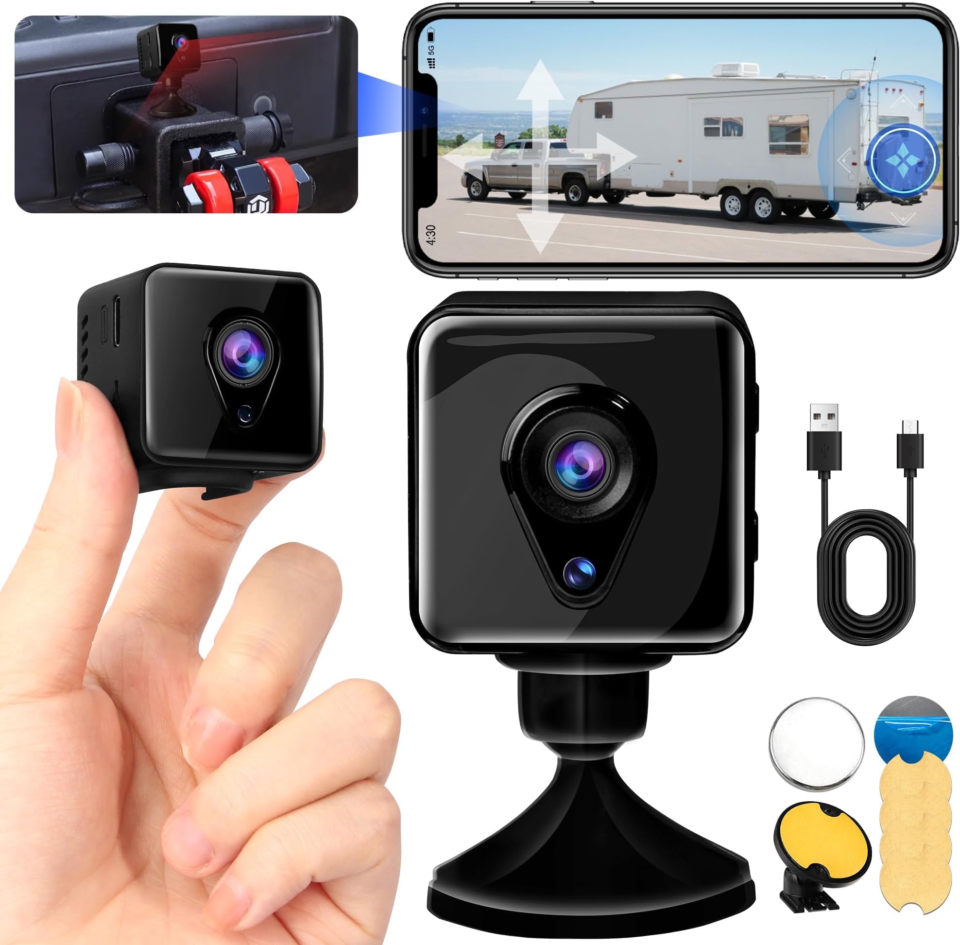 Amazon.com: RVsTrailer™ Reverse Hitch Guide Camera Magnetic and ...