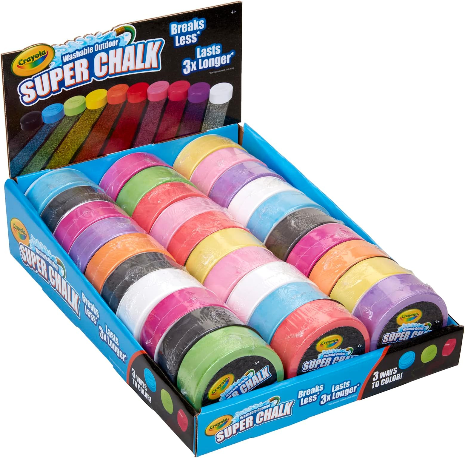 Amazon.com: Crayola 512048 Washable Sidewalk Chalk 48 Assorted Bright ...