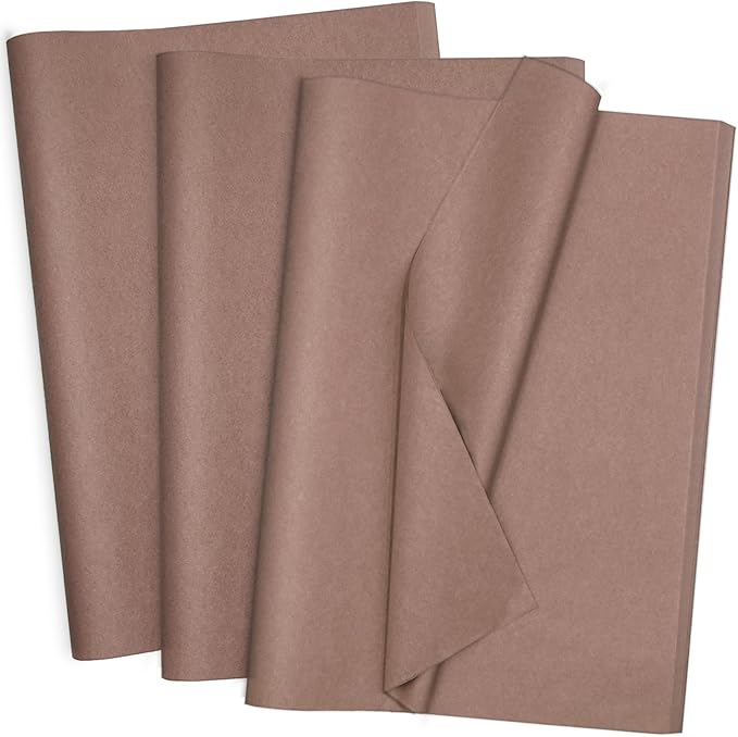 Amazon.com: Jkopsnr 100 Sheets Brown Tissue Paper 20x14 Inches Tissue ...