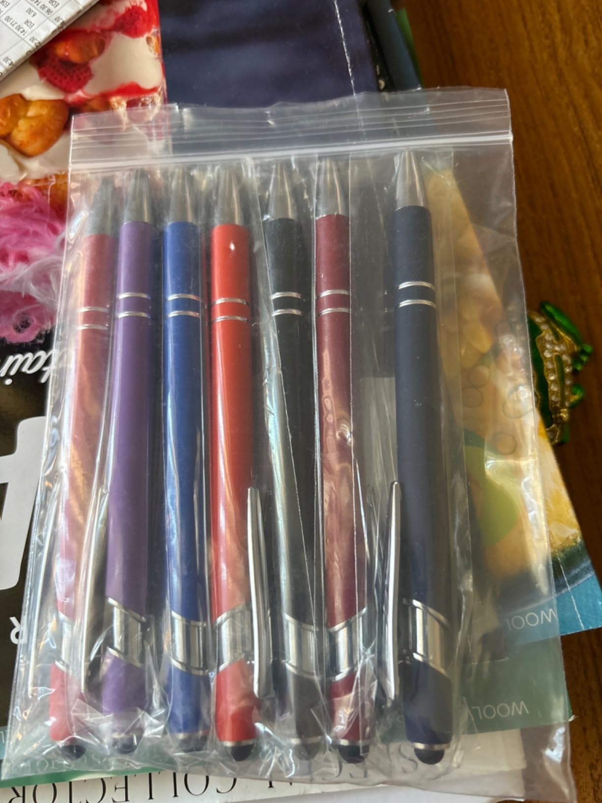 Rainbow Rubberized Soft Touch Ballpoint Pen with Stylus Tip a stylish ...