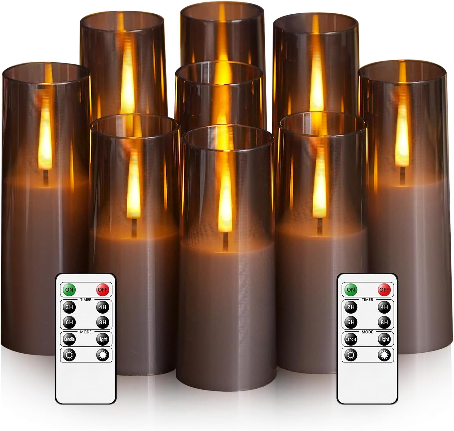 Amazon.com: Sasigeiaa Flickering Flameless Candles,Battery Operated ...