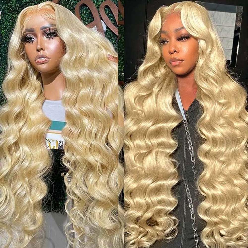 Amazon.com : NOELLA 613 Lace Front Wig Human Hair Body Wave 613 13x6 ...