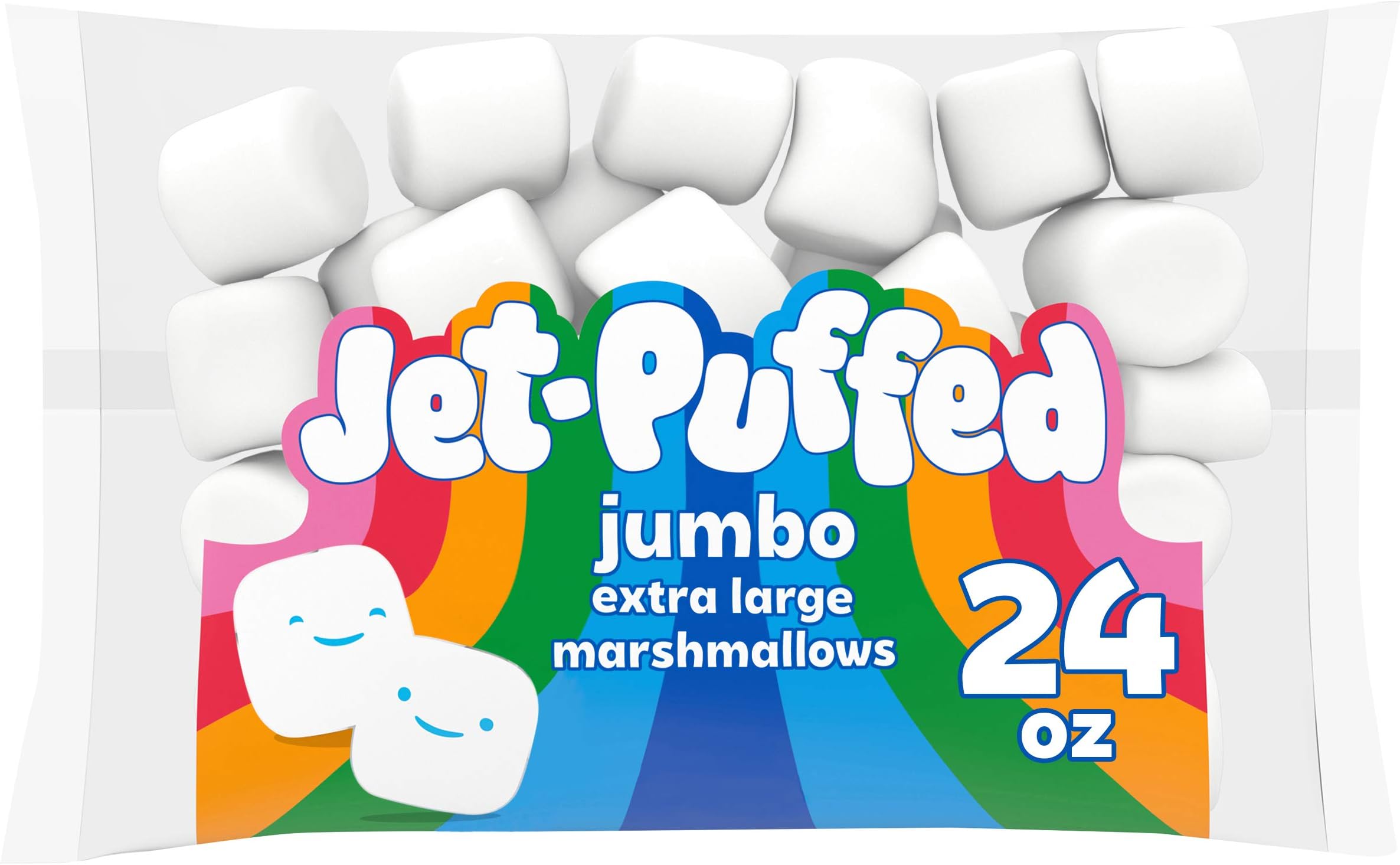 Amazon.com : Jet Puffed Jumbo Marshmallows 24 Ounce (Pack of 8 ...