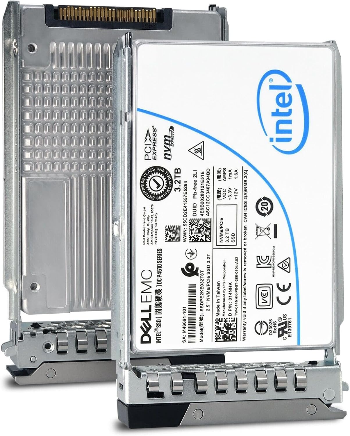 Amazon.com: Dell 3.2TB NVMe PCIe U.2 Server SSD 014NHK in 14G/15G Caddy ...