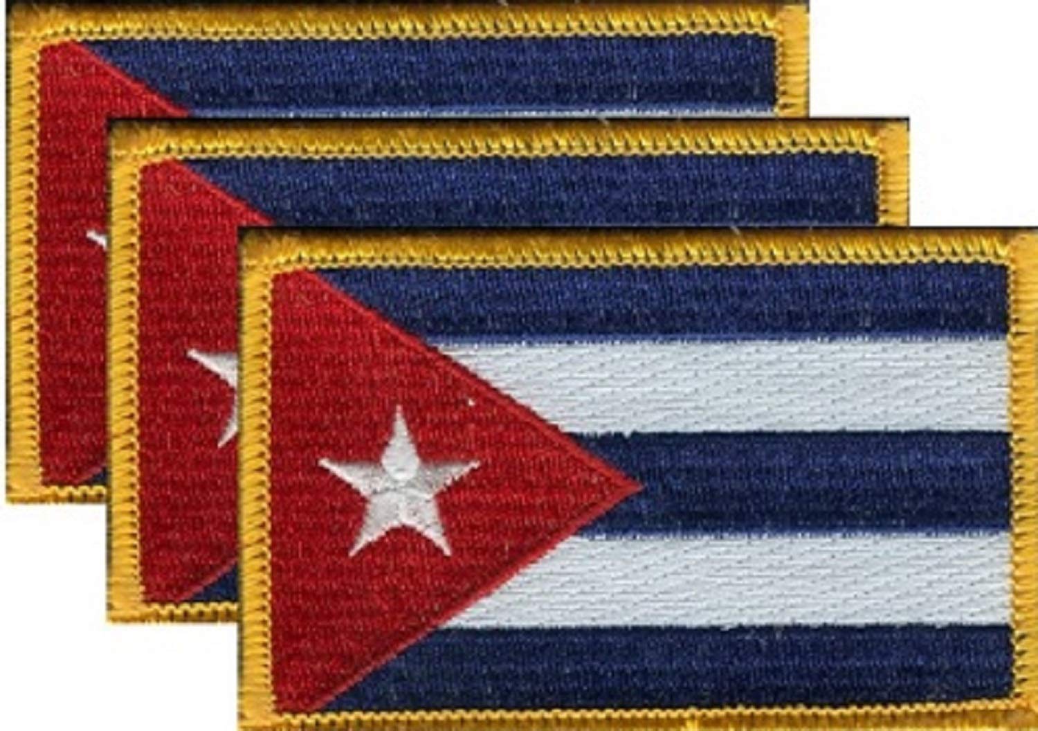 Amazon.com: Pack of 3 Cuba Flag Patches 3.50" x 2.25", Cuban ...
