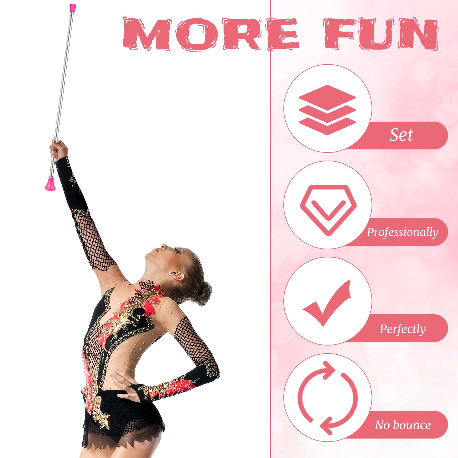 Snapklik.com : Leyndo Twirling Baton Unisex Kids Gymnastics Dance Baton ...