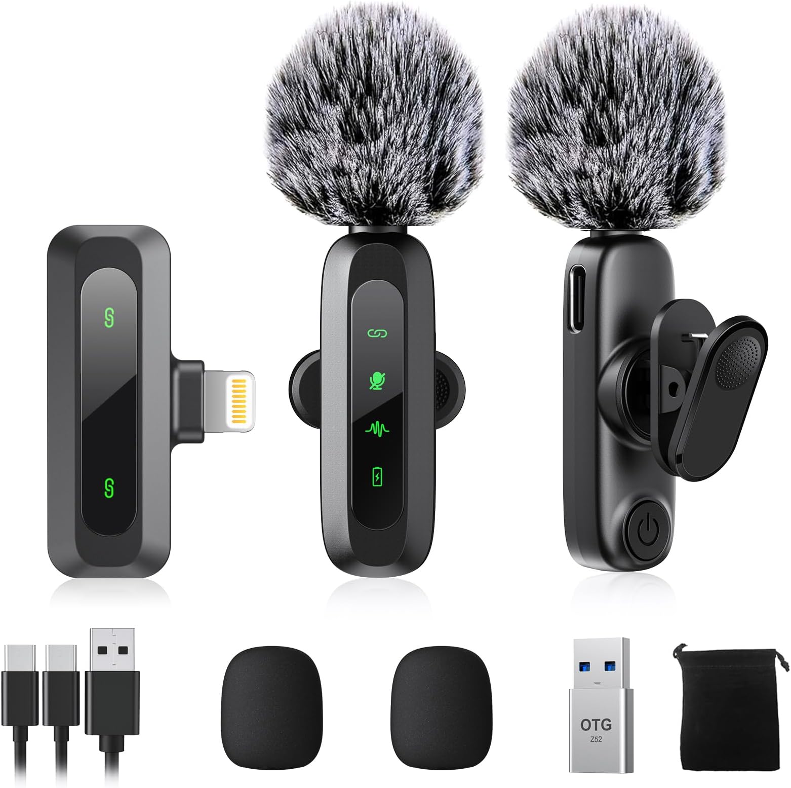 Amazon.co.jp: BILIWAL 2024 Wireless Pin Microphone, Compatible with ...