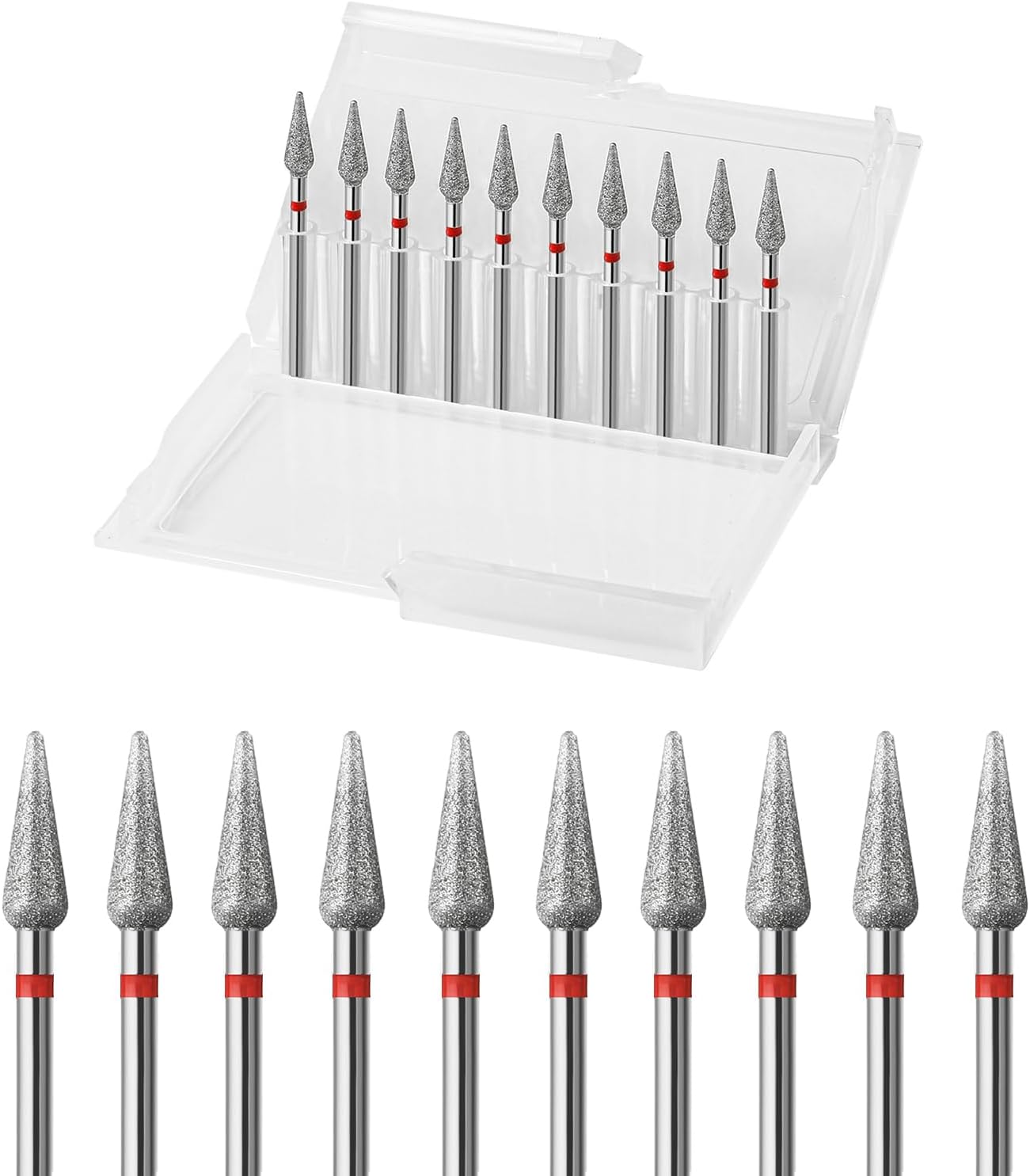 Amazon.com: ERUIKA 10pcs Diamond Flame Cuticle Drill Bits Set ...