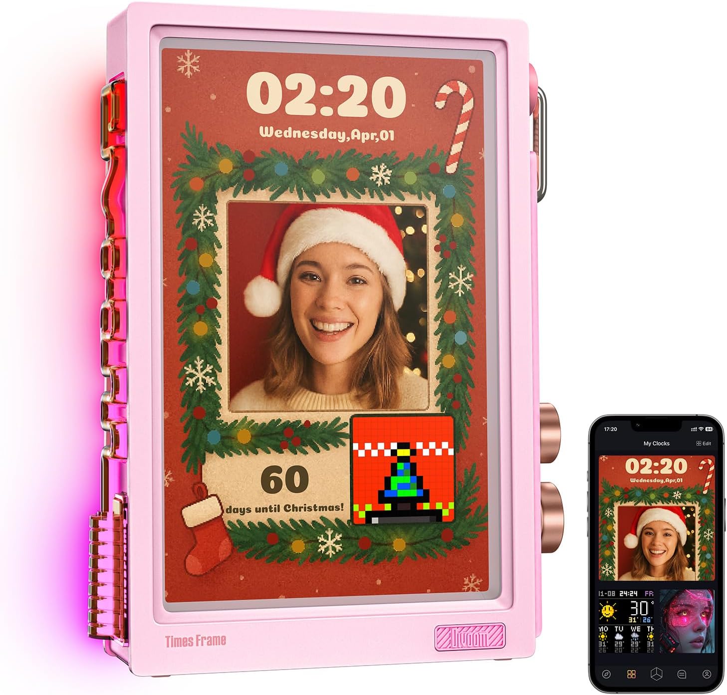 Divoom Times Frame 10.1" Transparent WiFi Digital Photo Frame, 64GB ...