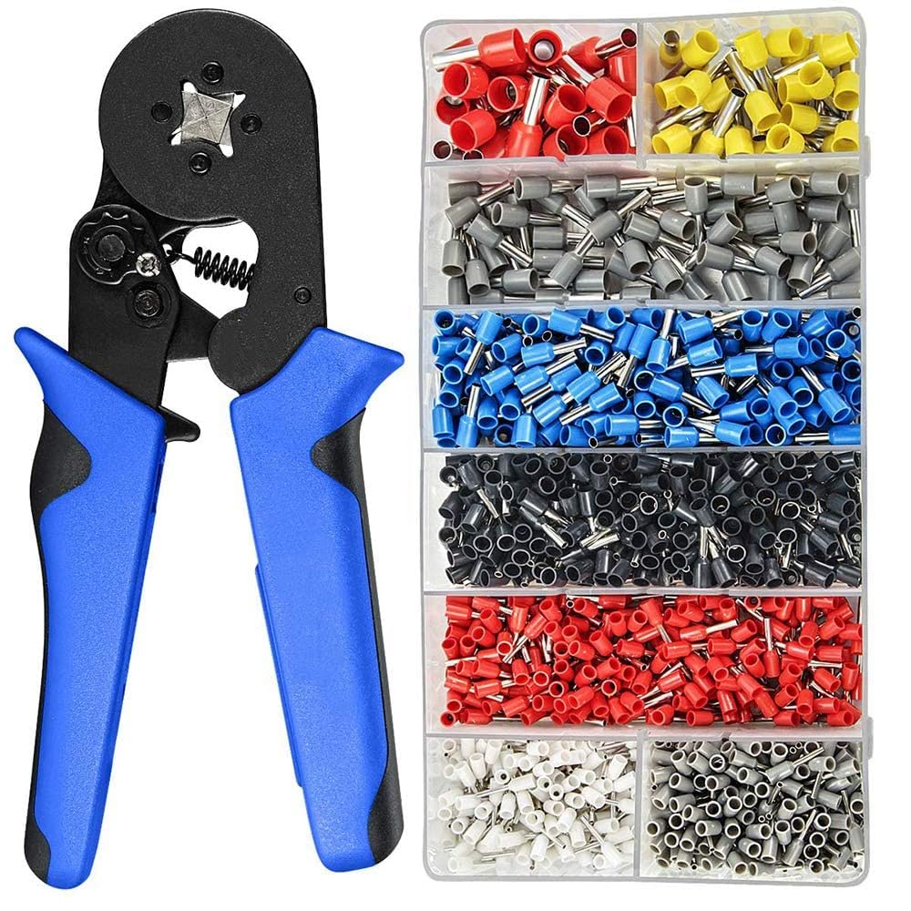Ferrule Crimping Tool Kit Ferrule Crimper Plier 1200Pcs Wire Ferrules ...