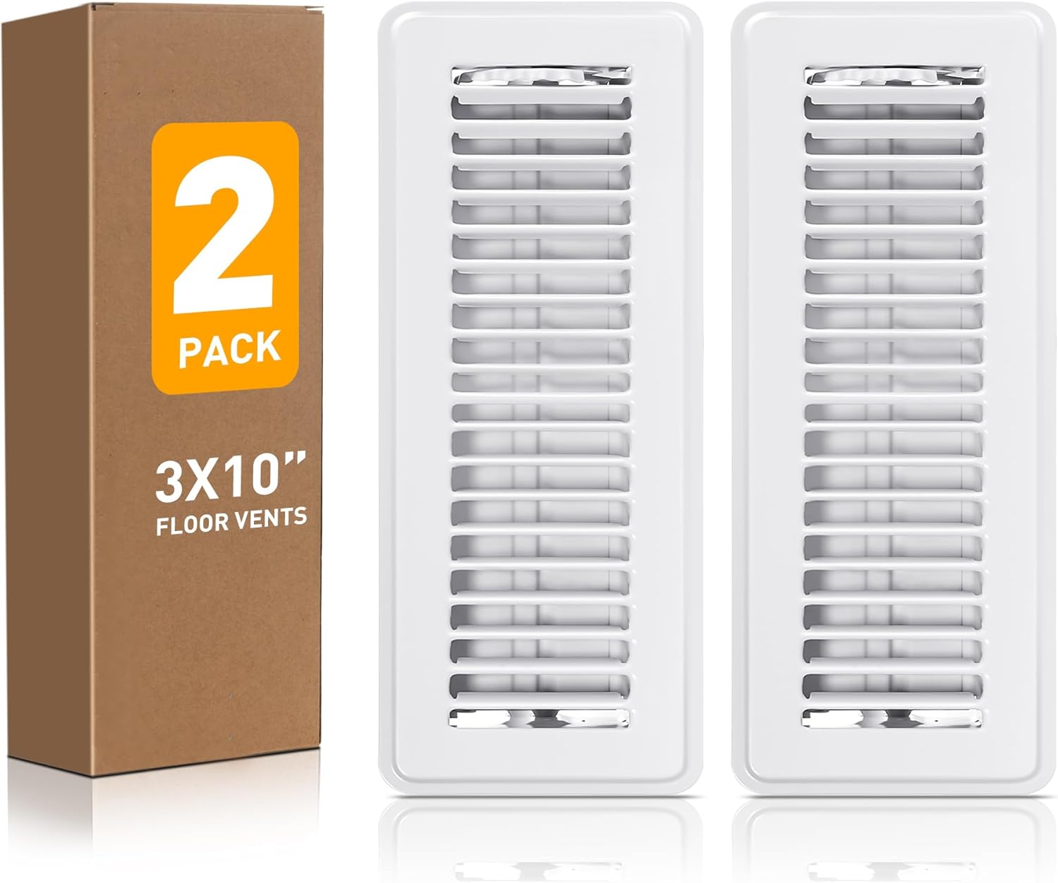 3x10 Floor Vents, Floor Register 2 Pack, Vent Covers for Home Floor ...