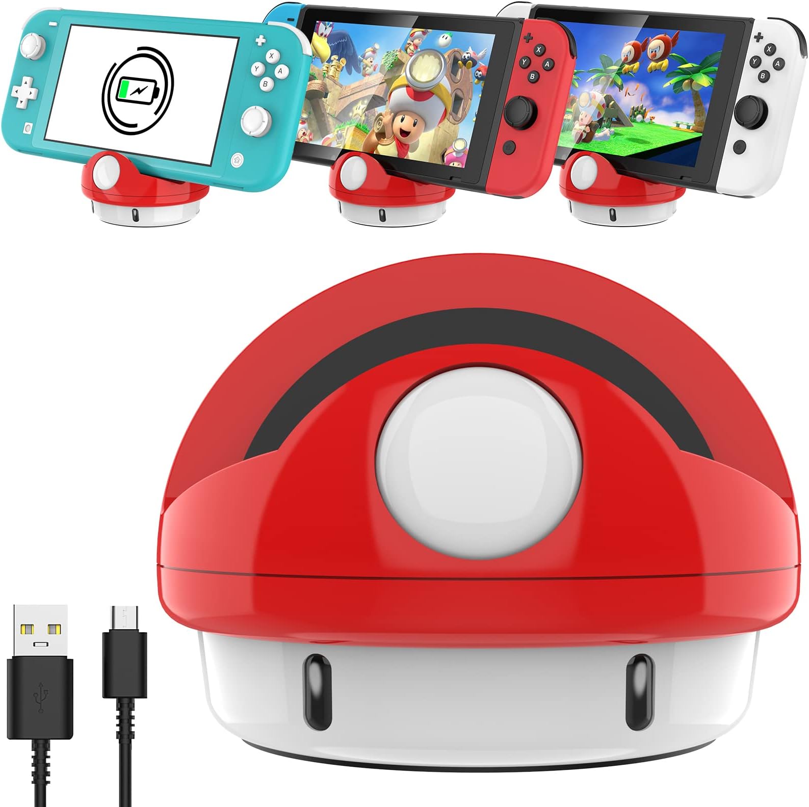 HEIYING Switch Charging Dock for Nintendo Switch/Switch Lite/Switch ...