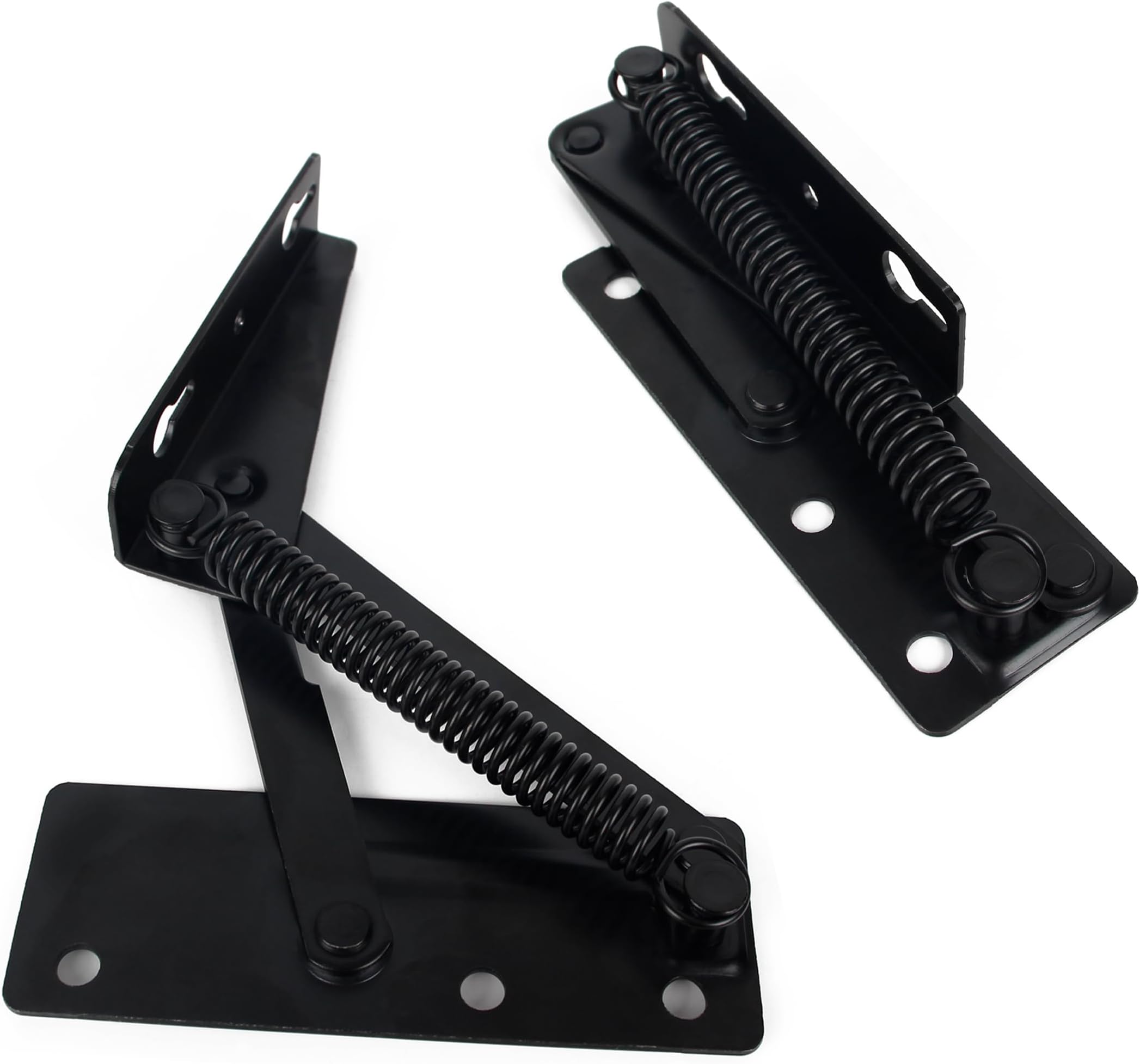 2PCS 80 Degree Foldable Lifting Bracket, Black Spring Hinge, Bench seat ...