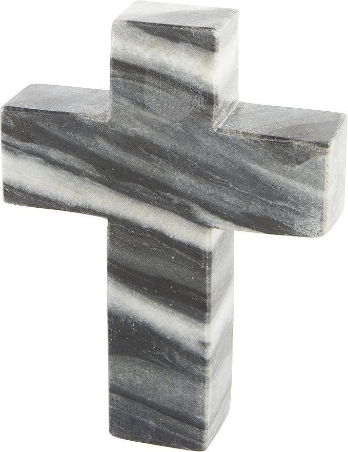 Amazon.com: Mud Pie Marble Cross, Gray, 6" x 4.5" : Home & Kitchen