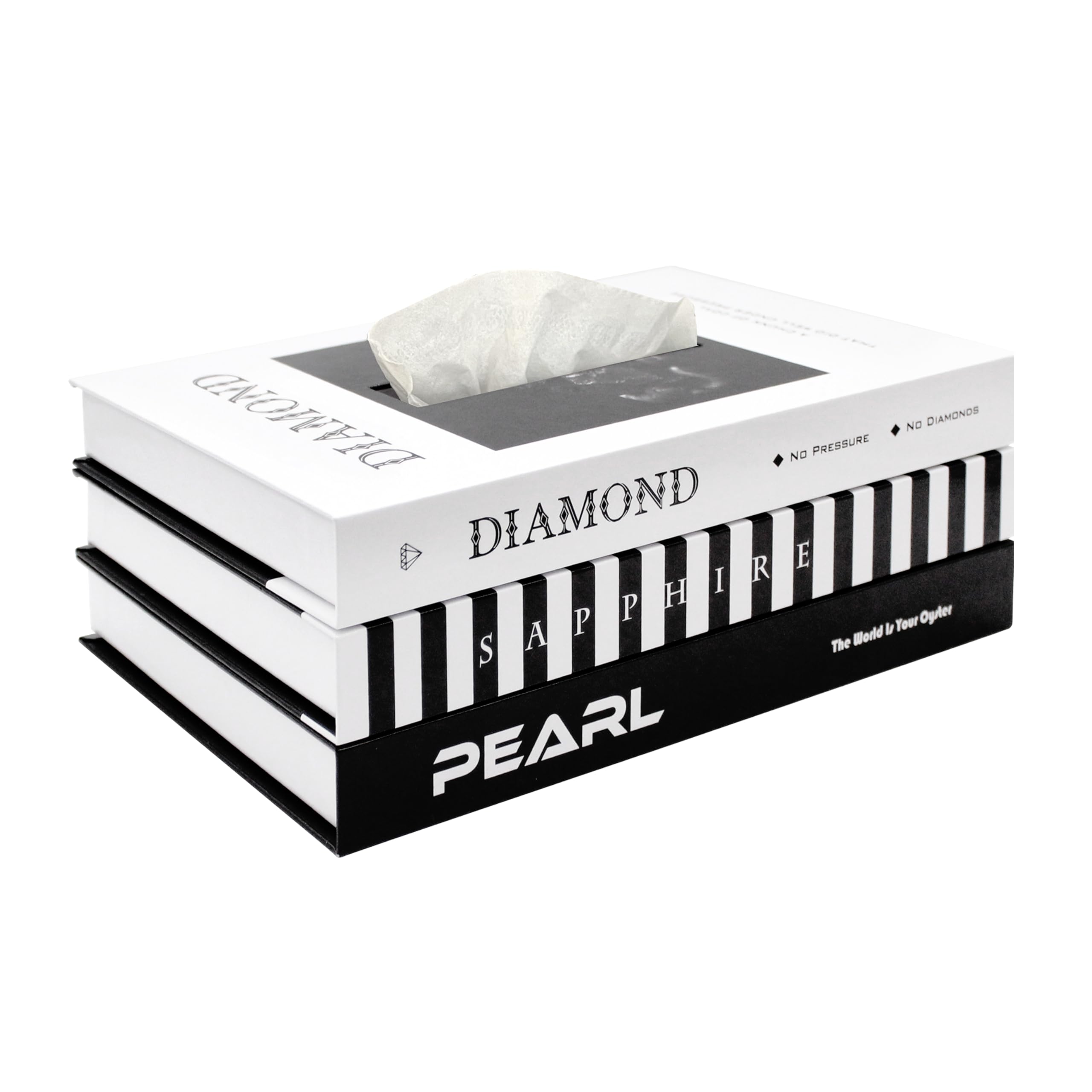 Senea Kay Tissue Box Cover Rectangle - Decor Book Tissue Box Cover ...