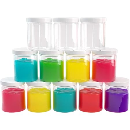 Amazon.com: novelinks 8 Ounce Clear Plastic Jars Containers With Screw ...