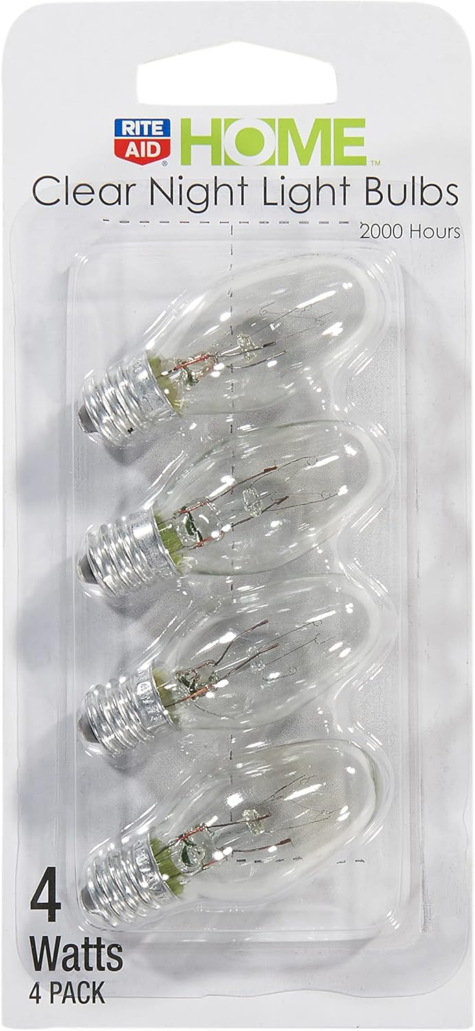 Amazon.com: Rite Aid 4 Watt Night Light Bulbs, 4 Each - 1 ea