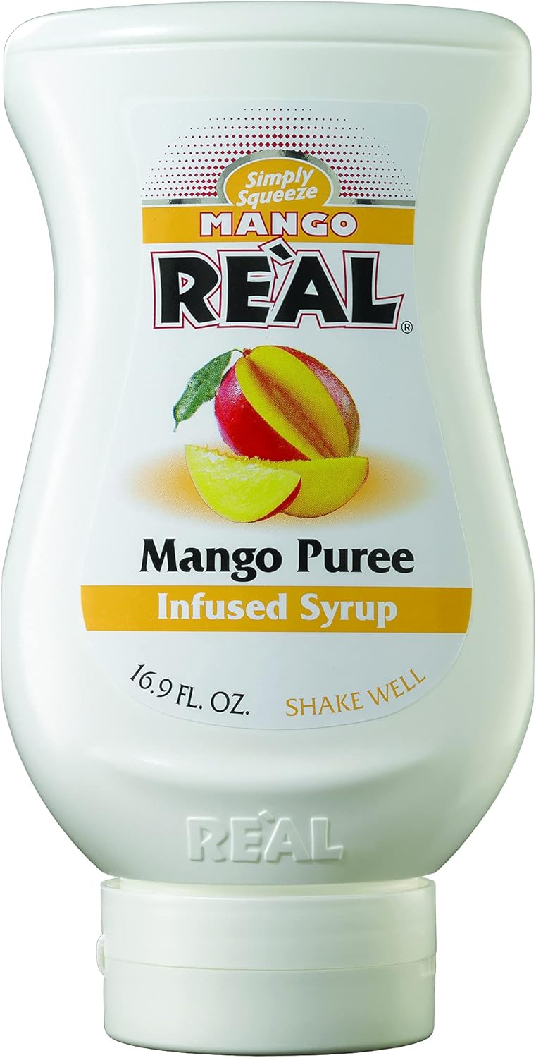 Real Syrups Mango, 500 ml, Great for Cocktails, Cooking and Desserts ...
