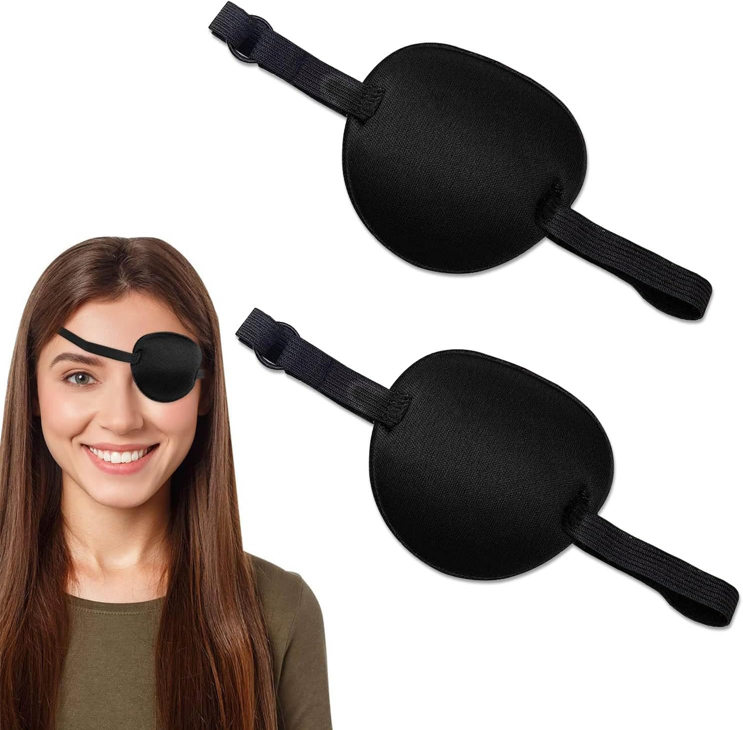 Amazon.com: 2 Pcs Eye Patch for Adults Kids,3D Adjustable Eye Patches ...