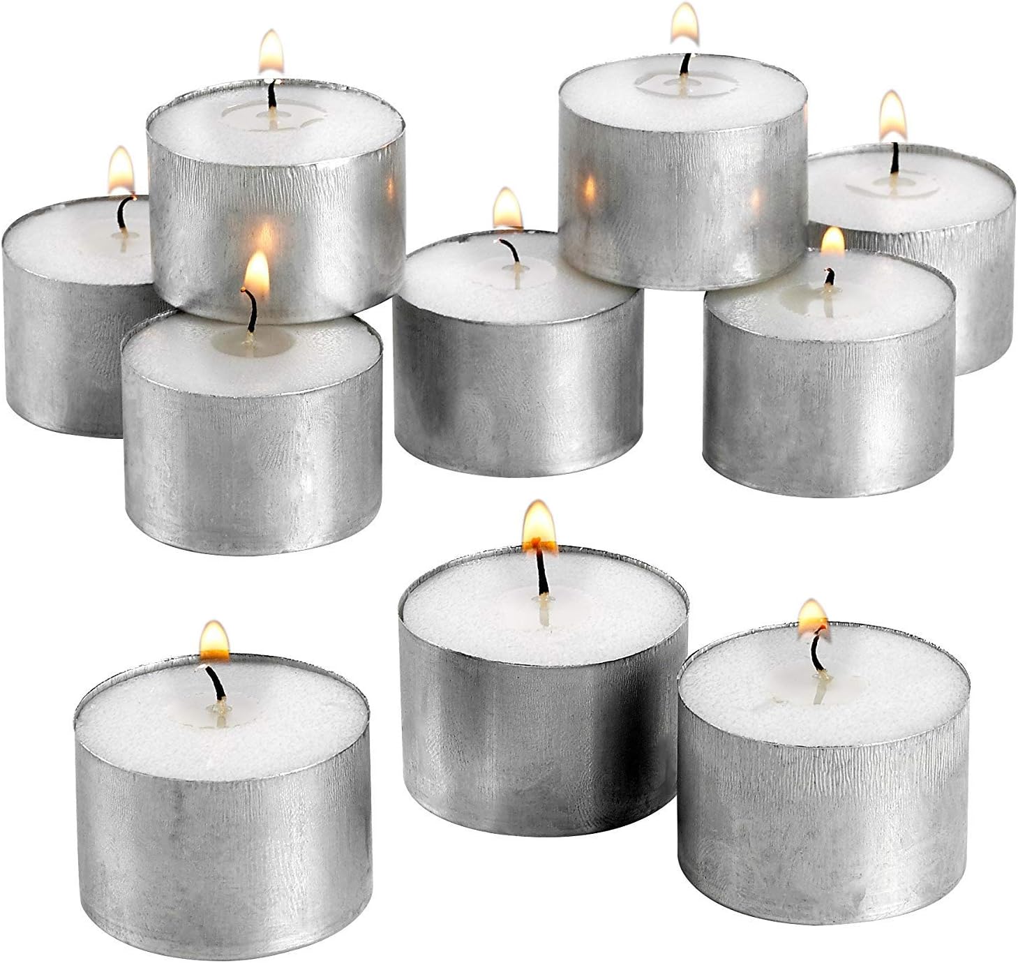 Aerico Wax Tealight Candles 8-9 Hours Approx. Burning Time, Smokeless ...