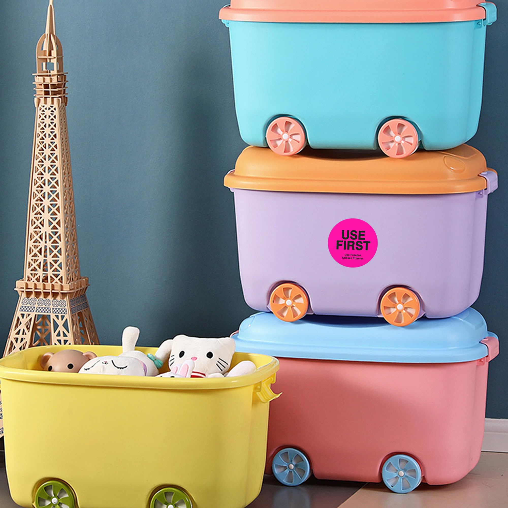 Snapklik.com : Hybsk Fluorescence"USE First" Stickers Restaurant Food ...