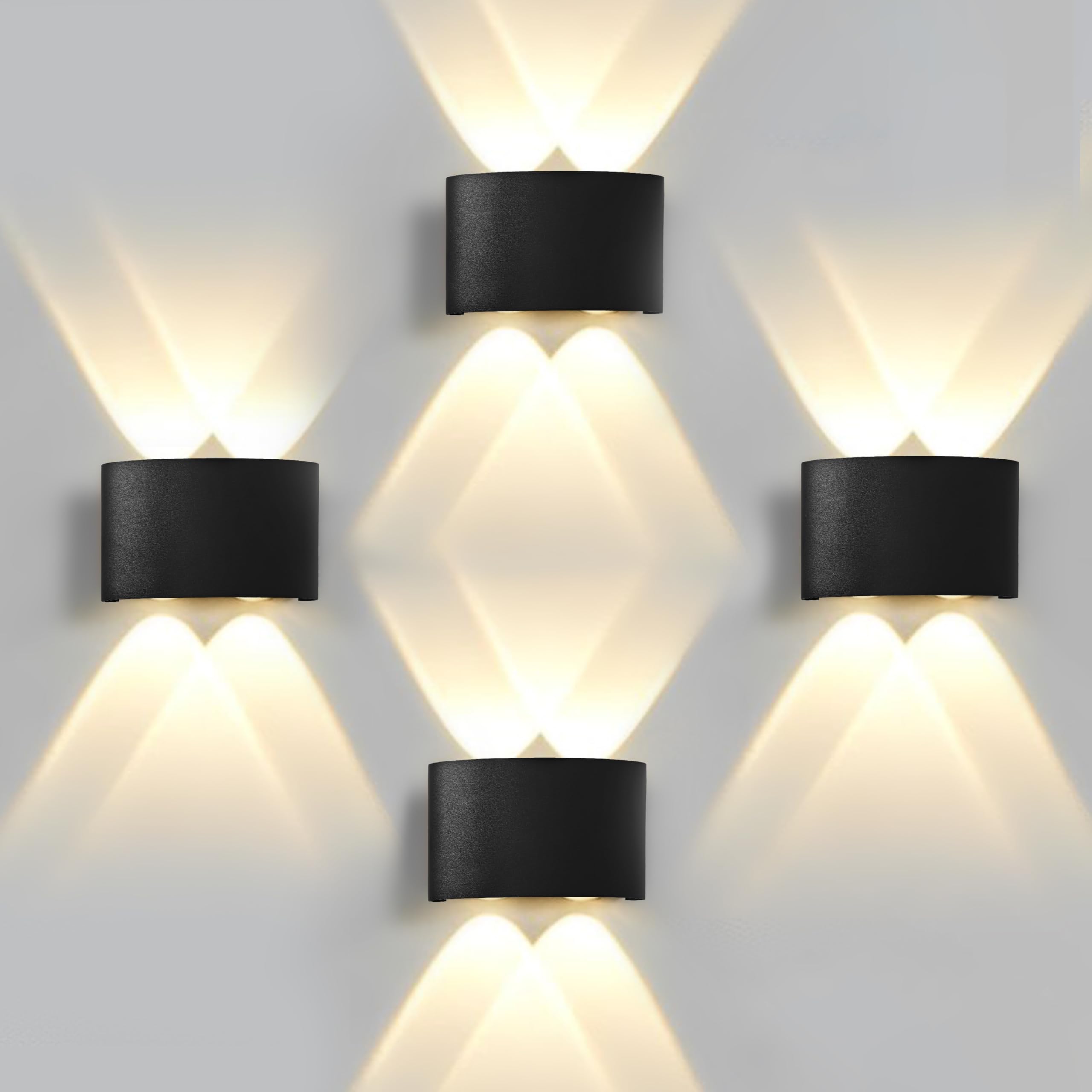 Gesto Wall Lights - 4W IP65 Waterproof Wall Lamp –2 Way Exterior Wall ...